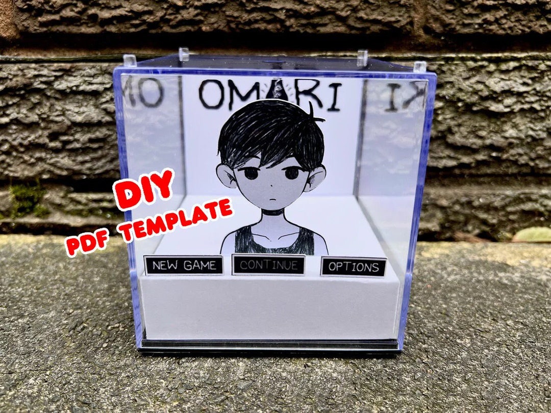 OMORI Title Screen DIY Template Make Your Own 3D Game Cube Papercraft ...