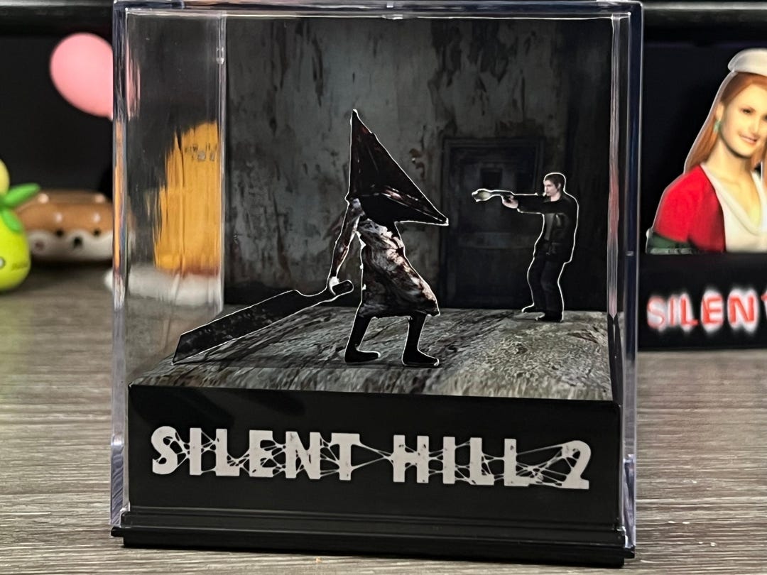 Silent Hill 2 - Pyramid Head Boss - 3D Game Cube Diorama - Etsy