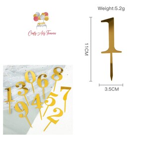 Gold Number Birthday Cake Topper Age Number Sign Gold - Etsy