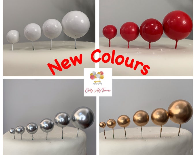 10/20 Brown Taupe White Ball Topper DIY Cake Topper Birthday Cake Decor ...