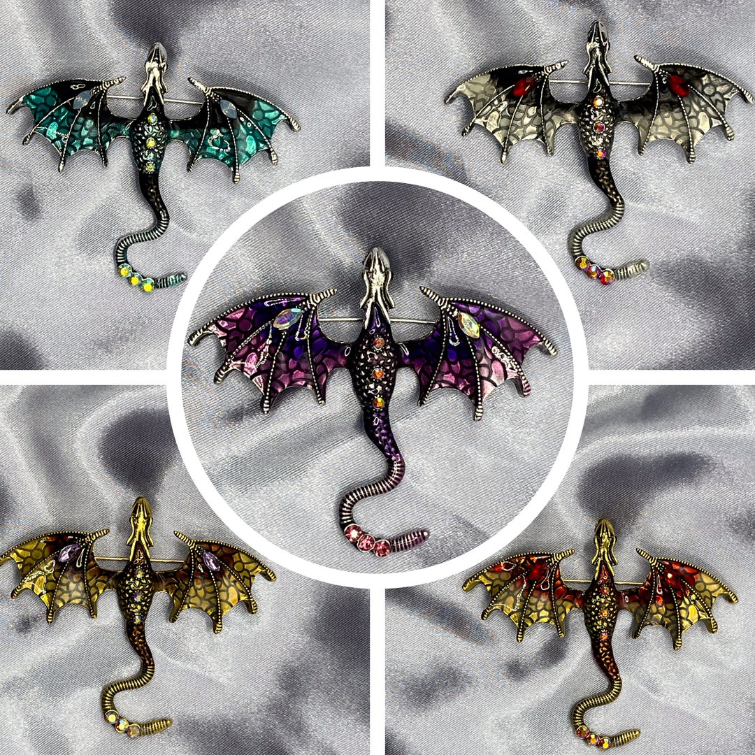 Dragon Art Nouveau Brooch, Dragon Pin, Dragon Brooches, Brooches ...