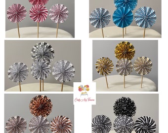 Gold Fan Cake Topper - Etsy UK