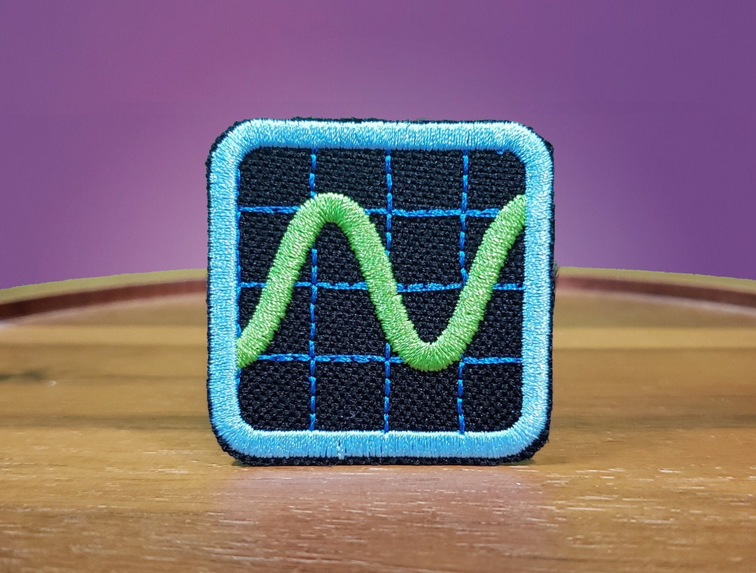 Mini Sine Wave - Iron on - High Quality Shiny Patch. - Etsy