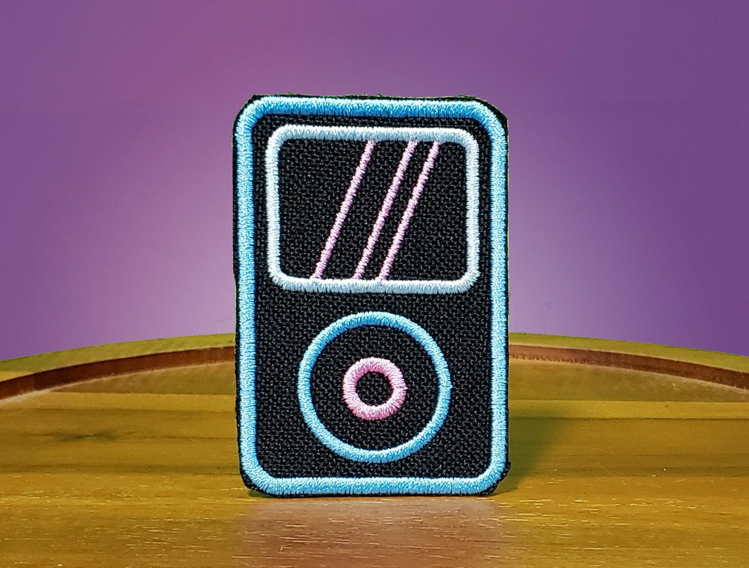 Mp3 Player - Retro Neon Style - High Quality Shiny Iron on Patch. - Etsy