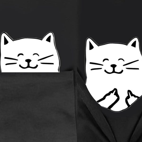 Middle Finger Cat - Etsy