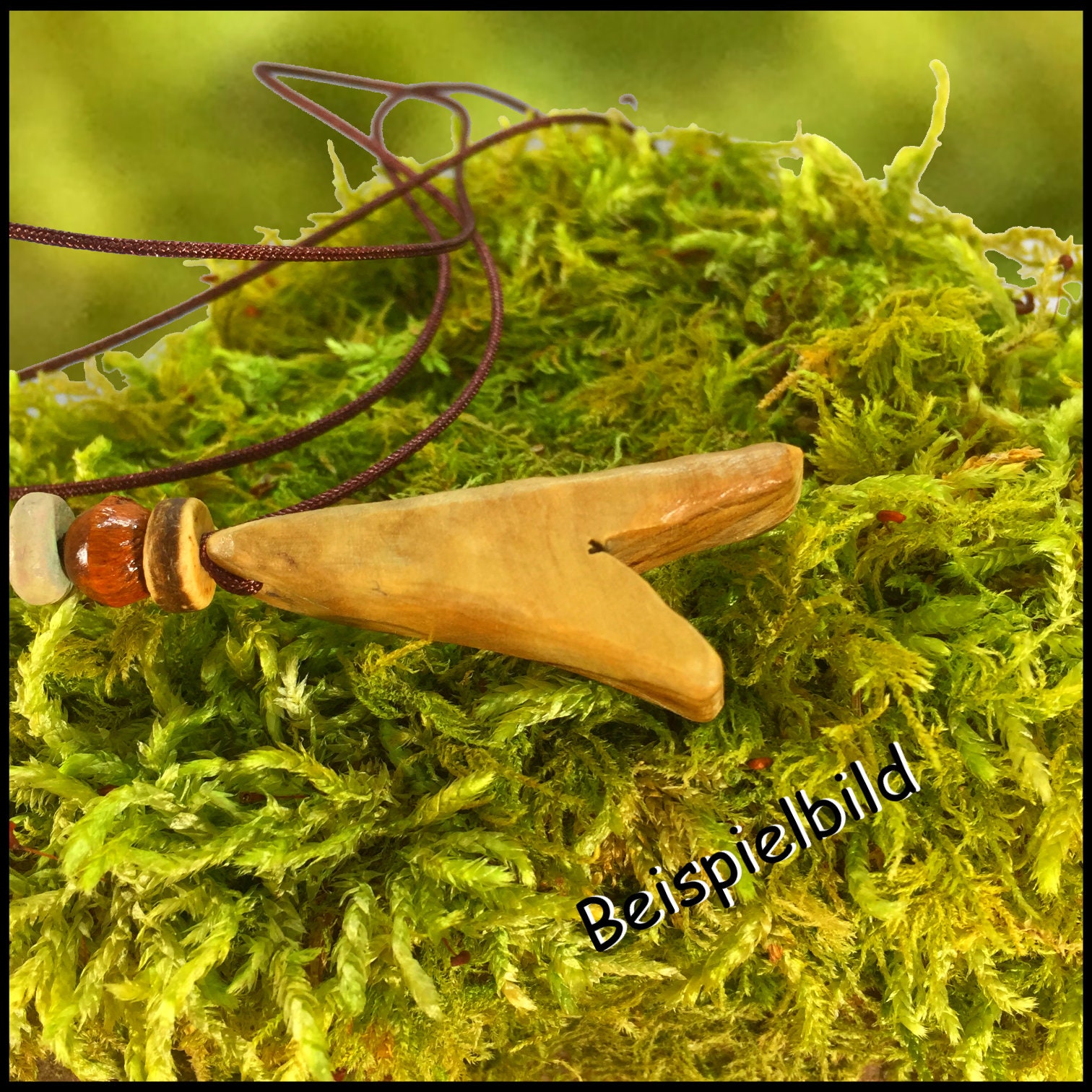 Talismán personal, madera de olivo, joyería natural única, hecha en ...