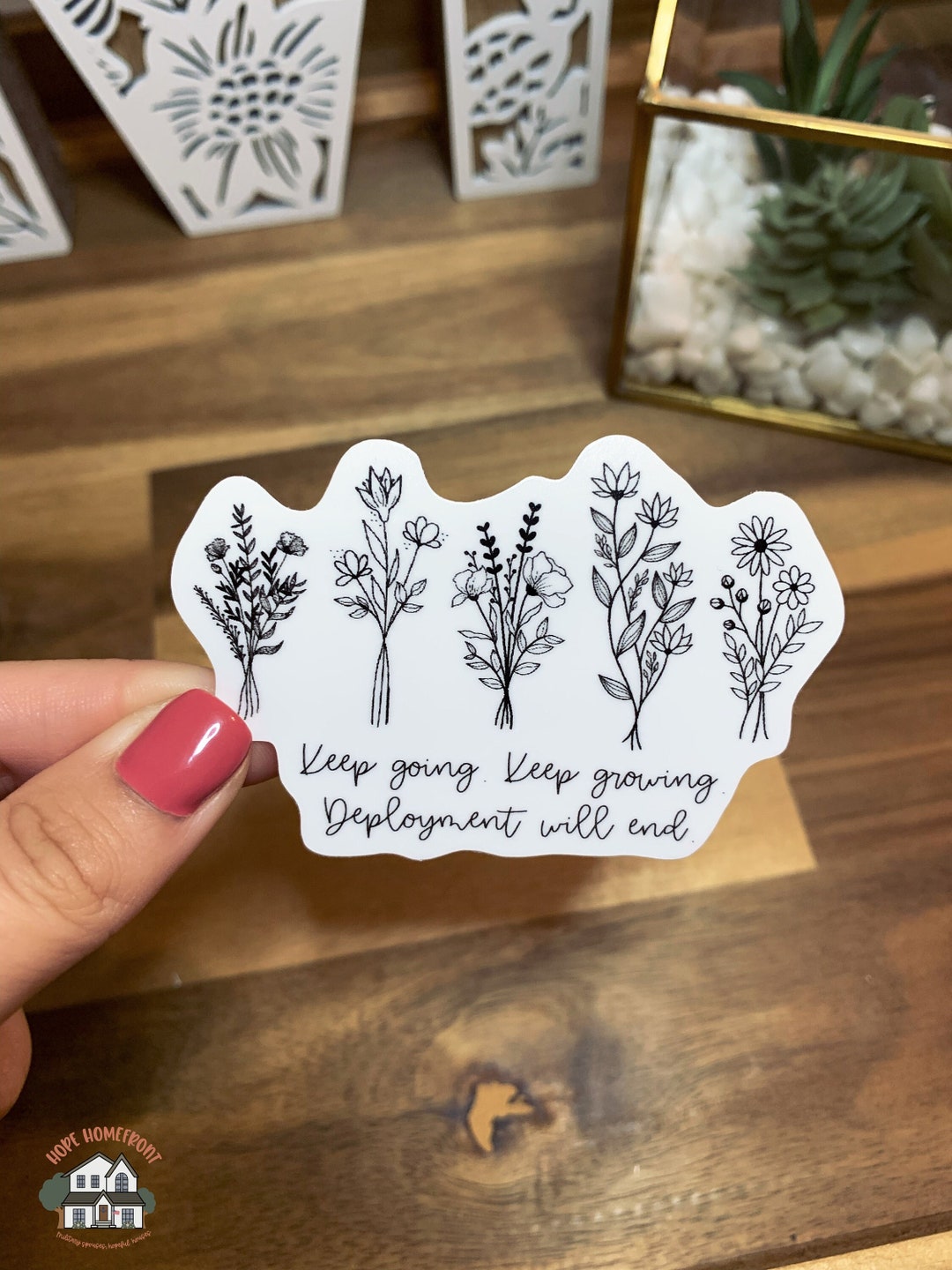 Deployment Sticker, Keep Growing & Keep Going, Military Life Stickers ...