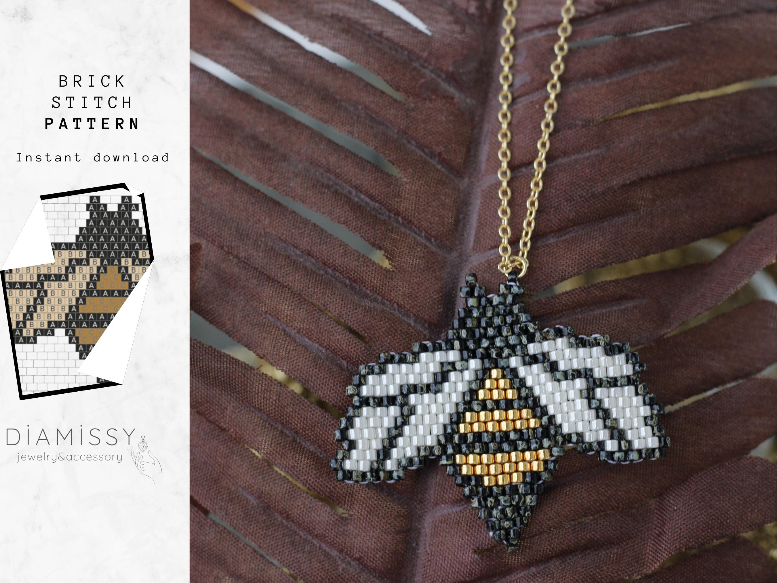 Bee Necklace Pattern –cute and Elegant Miyuki Beading Design, Perfect ...