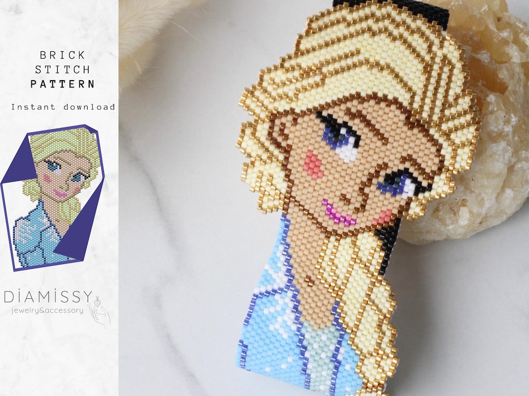 Miyuki Elsa Inspired Bracelet, Frozen Beaded Design, DIY Jewelry ...
