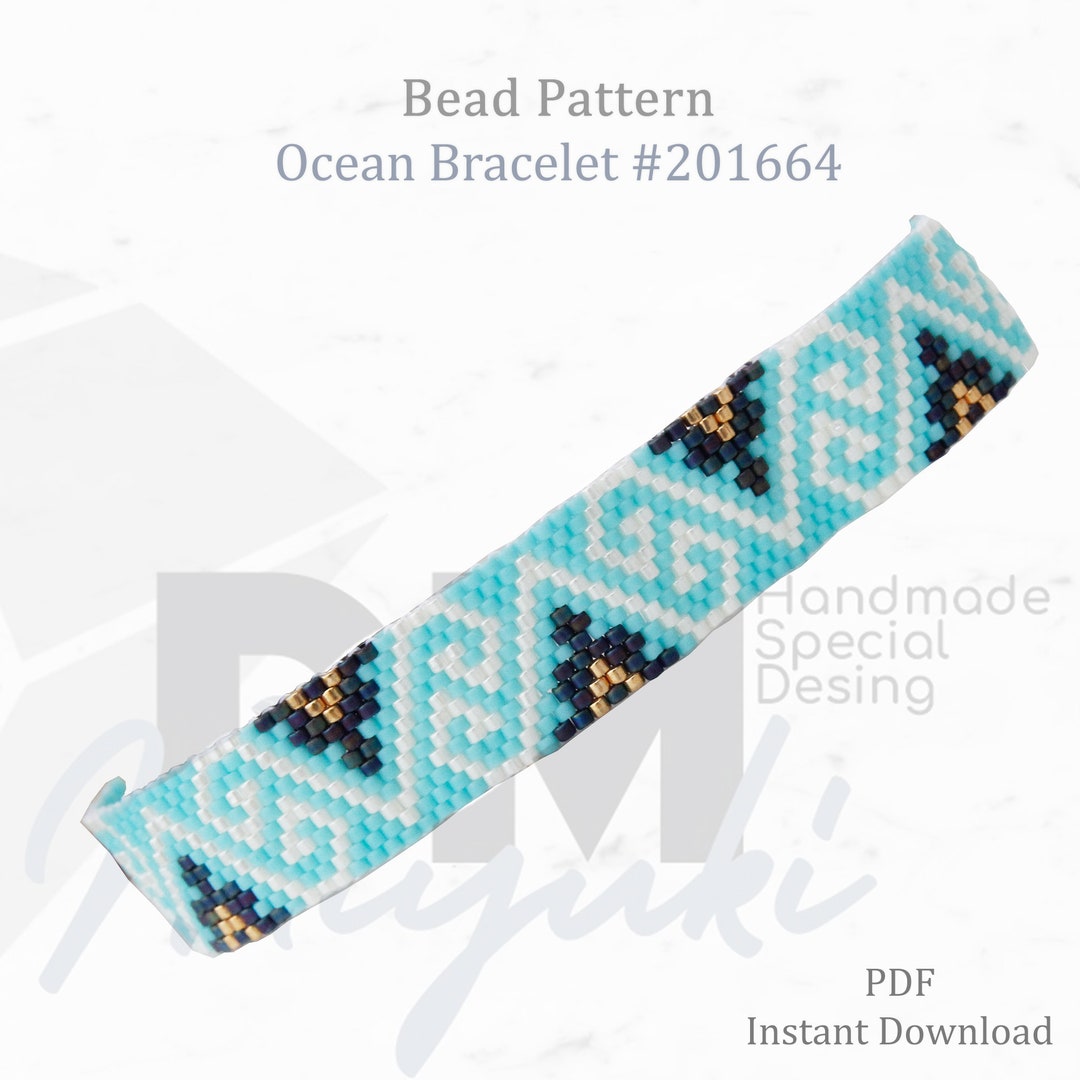 Ocean Bracelet Beading Pattern DM Miyuki Design Ocean Women - Etsy