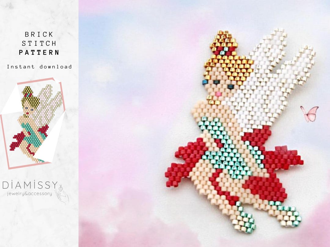 Fairy Girl Necklace Pattern –magical Miyuki Beading Design, Enchanting ...