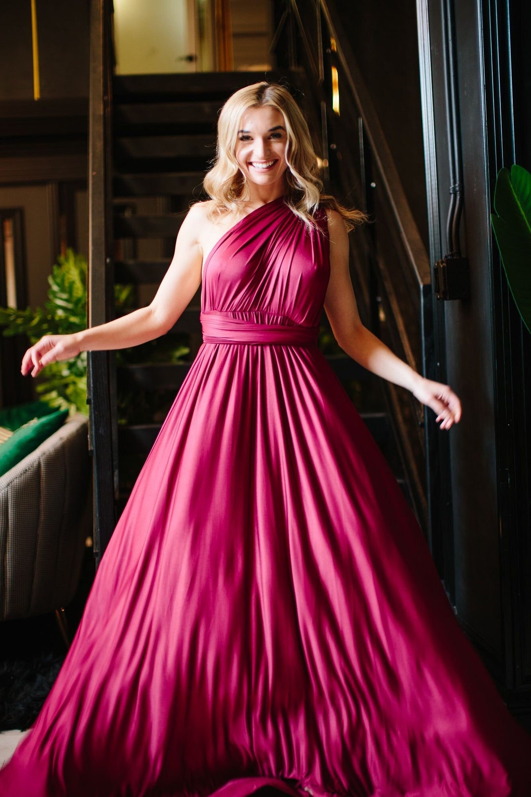 Floor Length Long Ball Gown Maxi Infinity Dress Convertible Formal