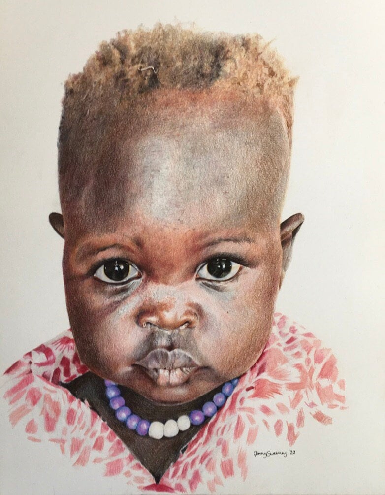 Custom Color Pencil Portrait From Your Photo Personalized Pencil