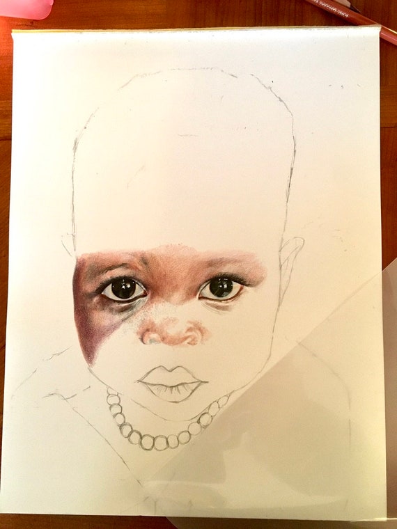 Custom Color Pencil Portrait From Your Photo Personalized Pencil