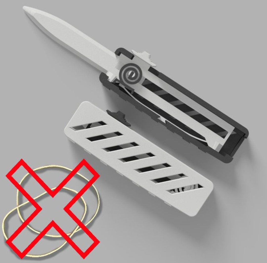 3D Printed OTF Fidget Toy (no Rubber Band) – 2 Pack | Slide Action ...