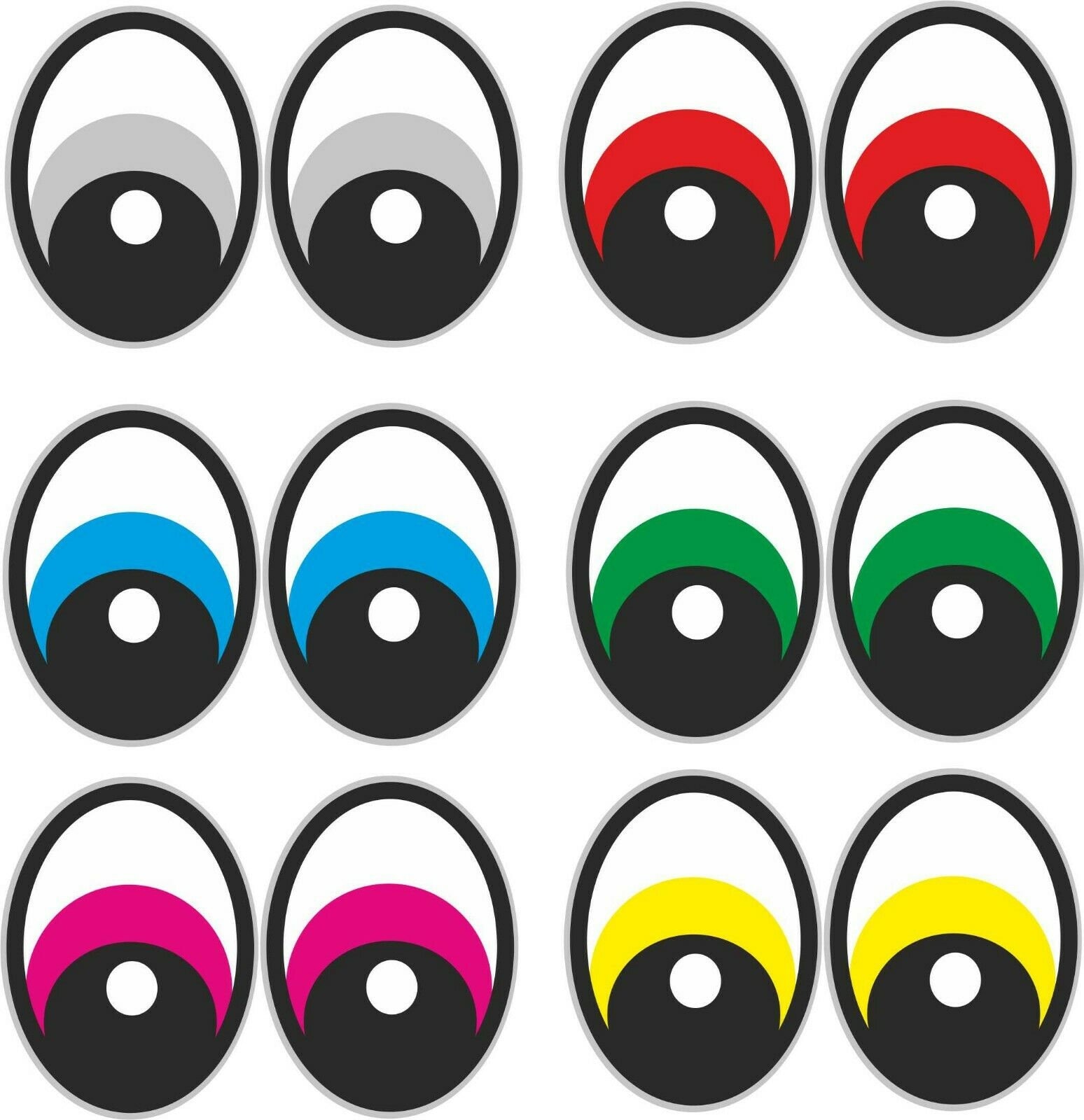 Augen Aufkleber lustige Sticker für Mähroboter Roboter Saugroboter ...