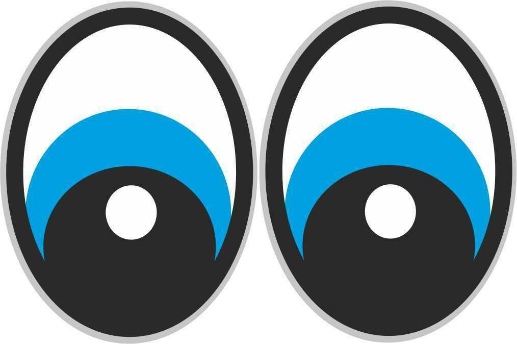 Augen Aufkleber lustige Sticker für Mähroboter Roboter Saugroboter ...