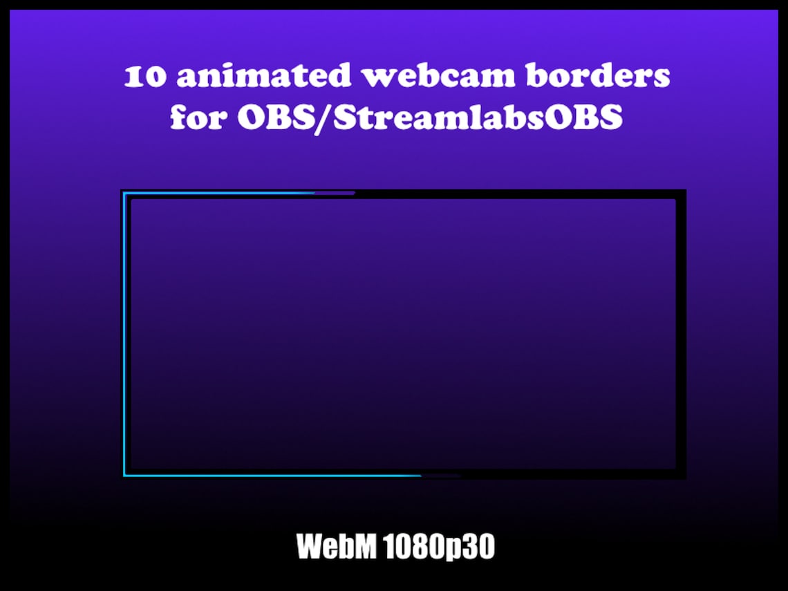 Animated Twitch Webcam Border 10 Pack - Etsy