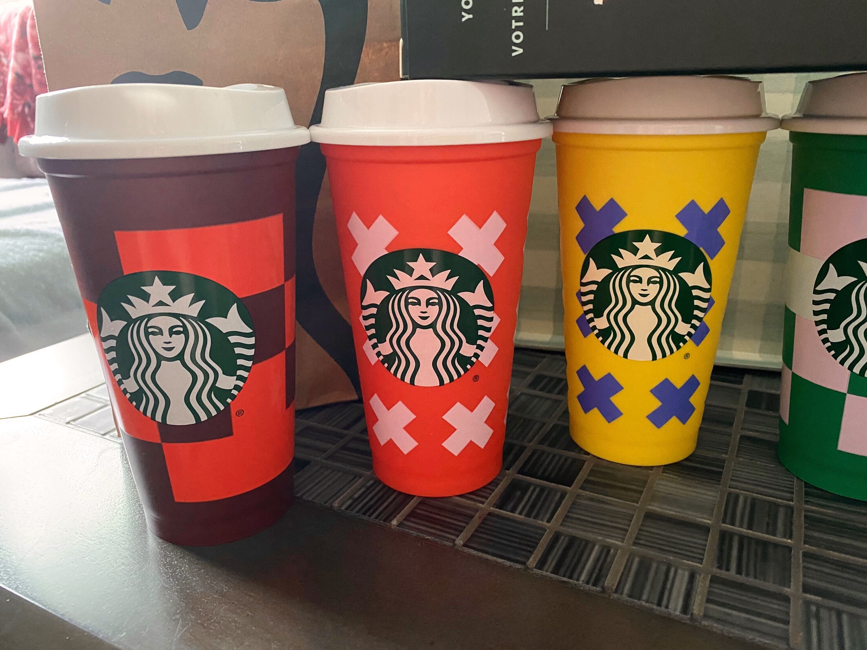 TARGET EXCLUSIVE Starbucks Summer 2021 Release Block Cup. Reusable Cup ...