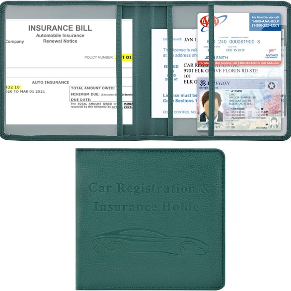 Car Registration and Insurance Holder - Etsy