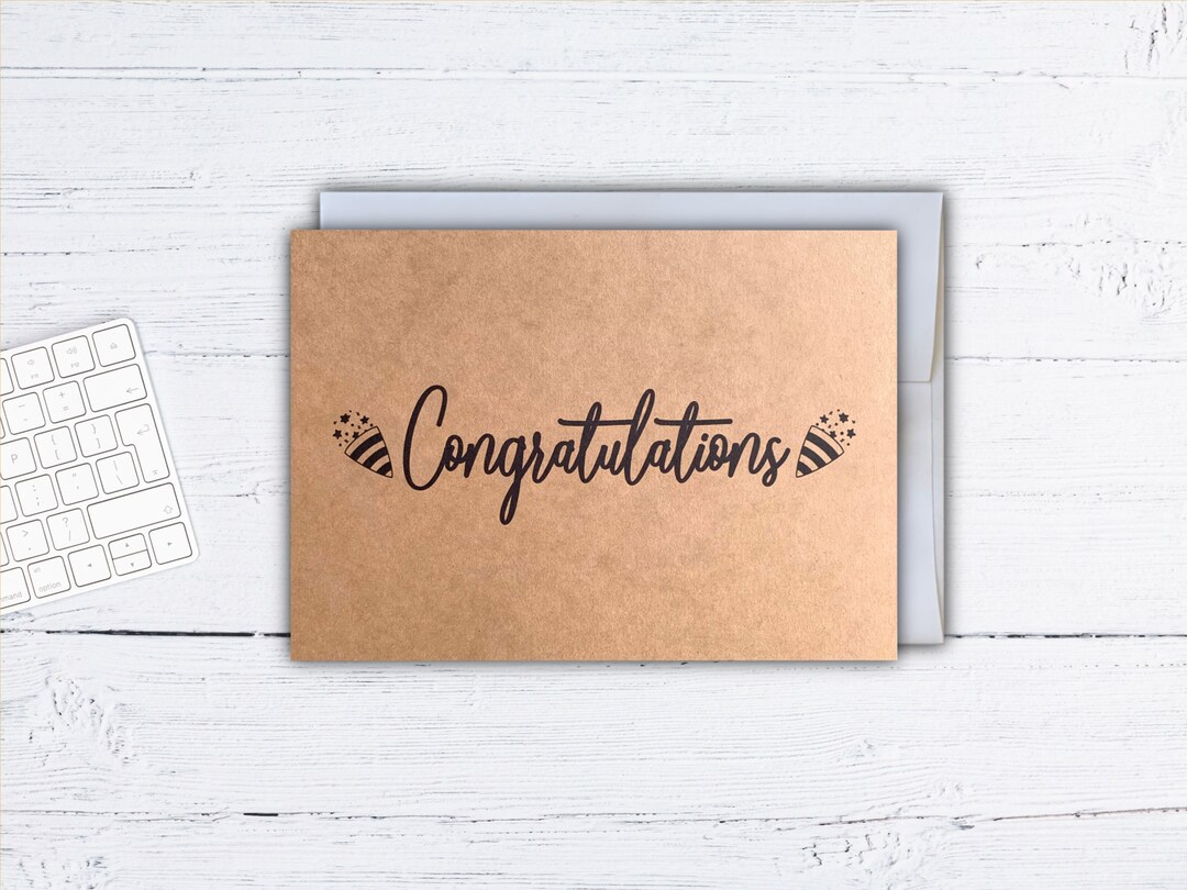Congratulations Greeting Card - Craft Greeting Card - Congrats Greeting ...