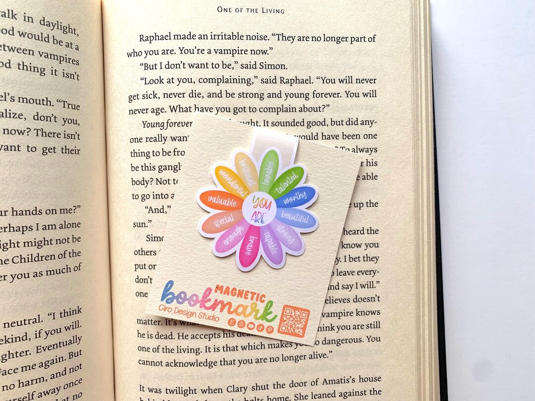 Motivational Flower Magnetic Bookmark: Handmade Book Lover Gift - Etsy