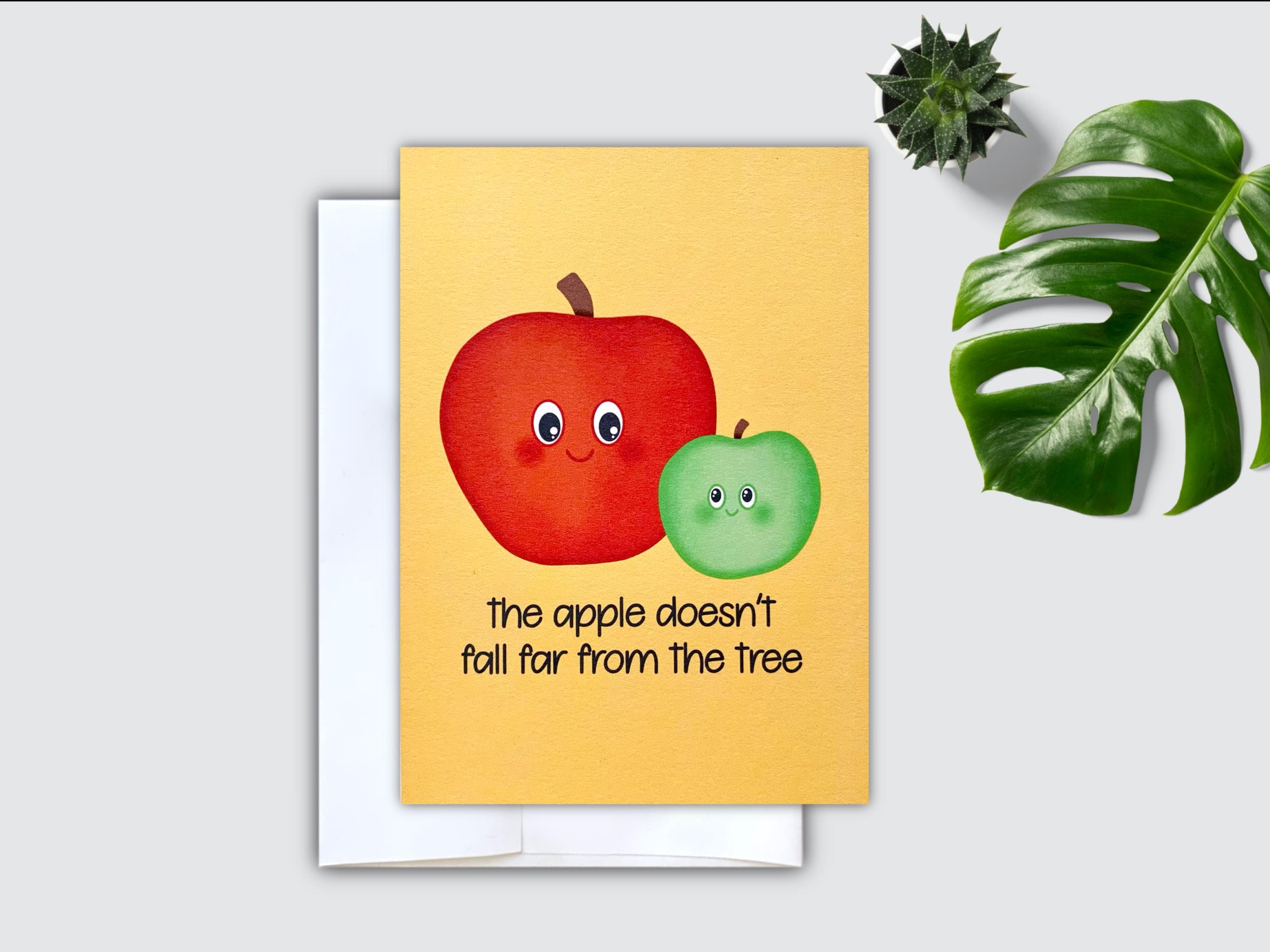 The Apple Doesn’t Fall Far From the Tree Greeting Card - Cute Card ...