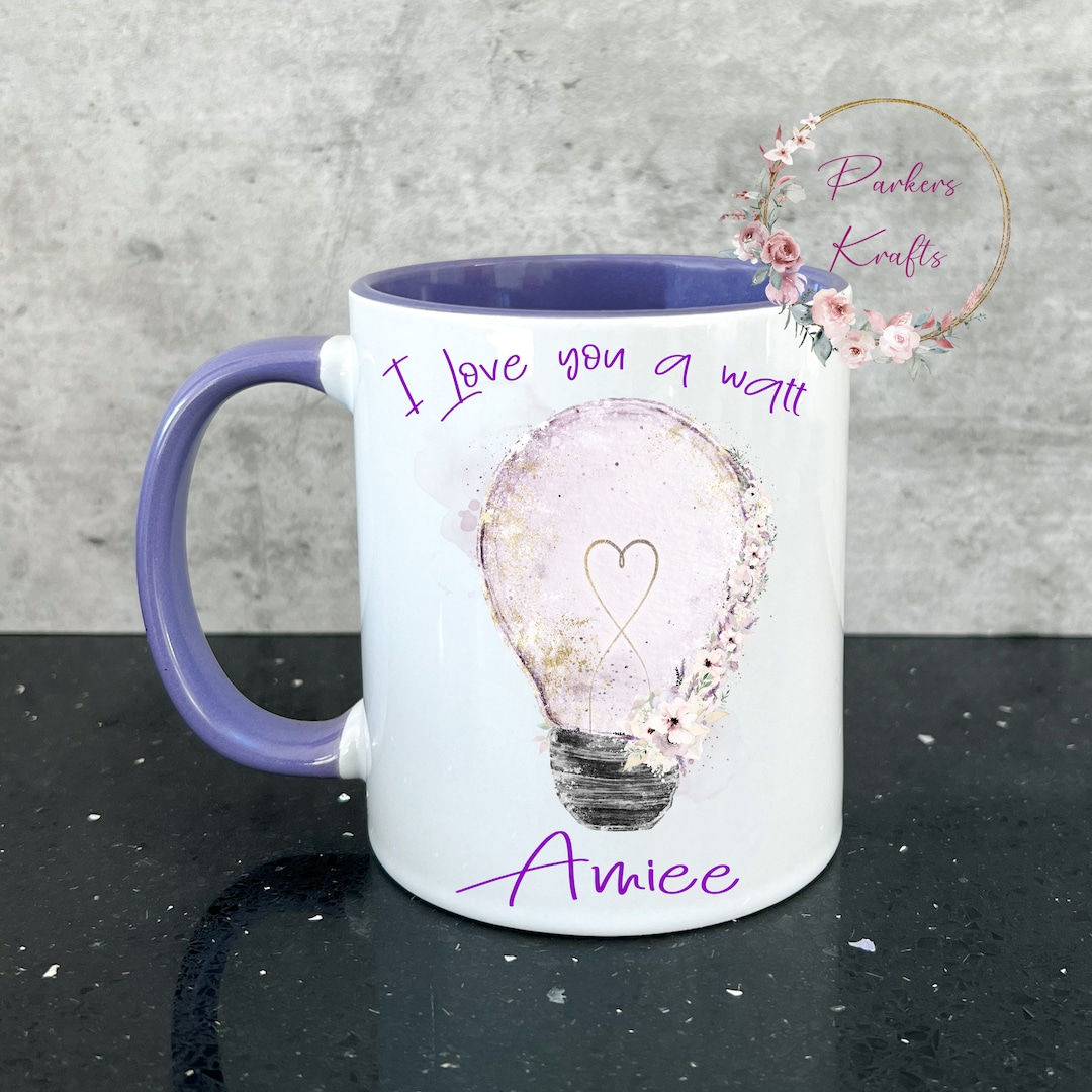 Personalised Mug | Valentines Gifts | Valentines Mugs | Light Bulb Mug ...