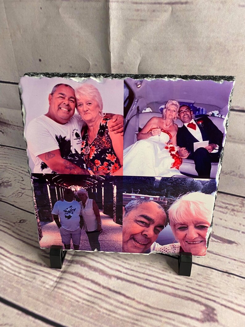 Photo Rock Slate Personalised Photo Slate Christmas Gift - Etsy