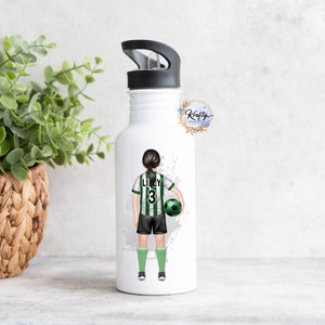Personalised Football Water Bottle | Boys Football Bottle | Girls Football Water Bottle ...