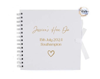 Personalised Pink Hen Night Do Guest Book Scrapbook or Photo Album ...