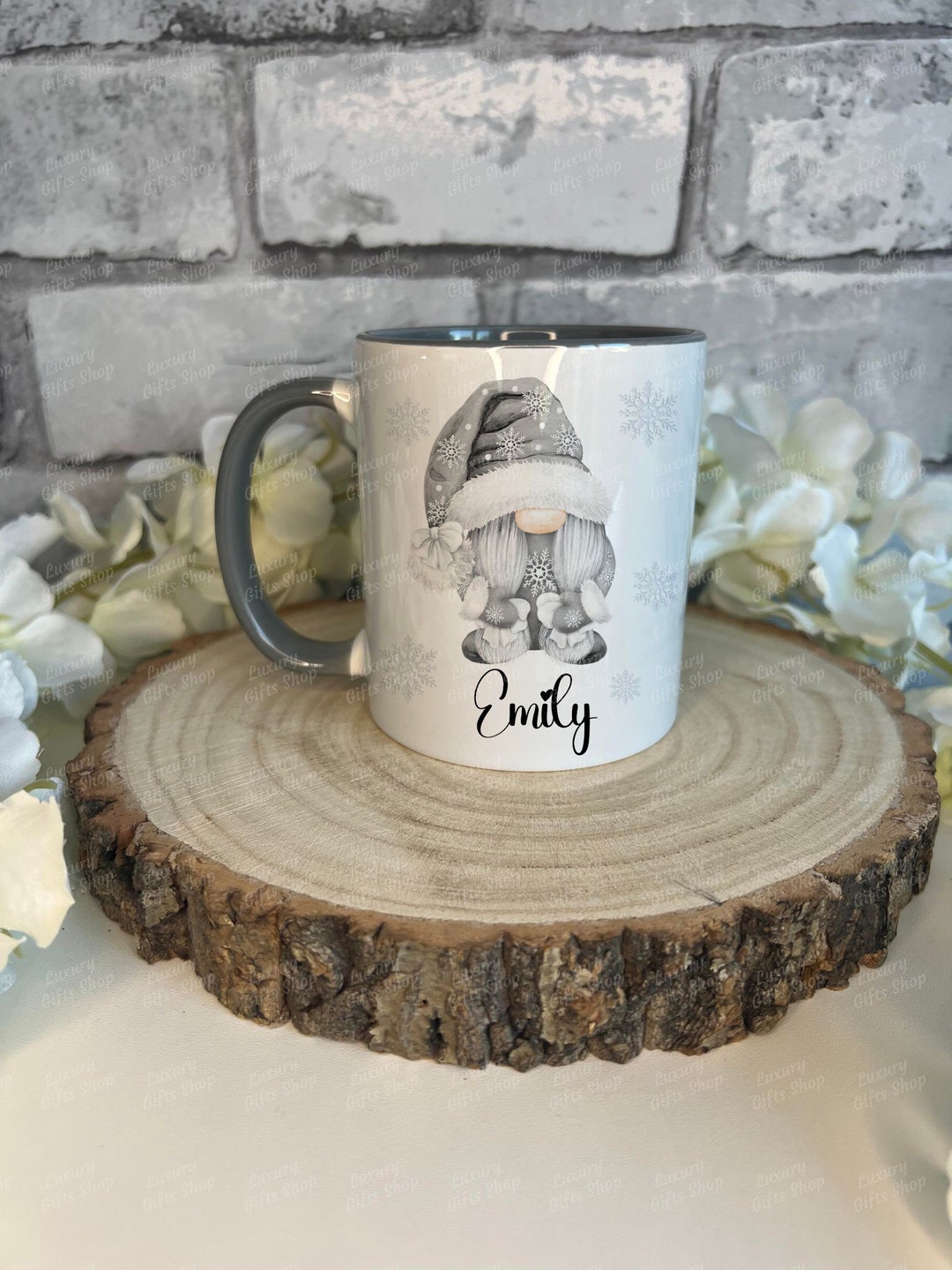 Personalised Christmas Mug - Christmas Gift - Grey Gonk Mugs - Hot ...