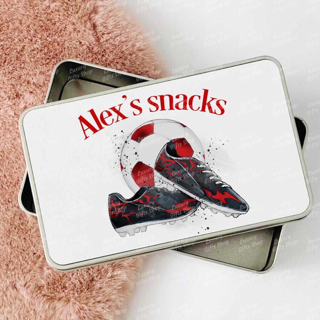 Personalised Tins, Treats, Bits and Bobs Tin, Football Tins, Football ...