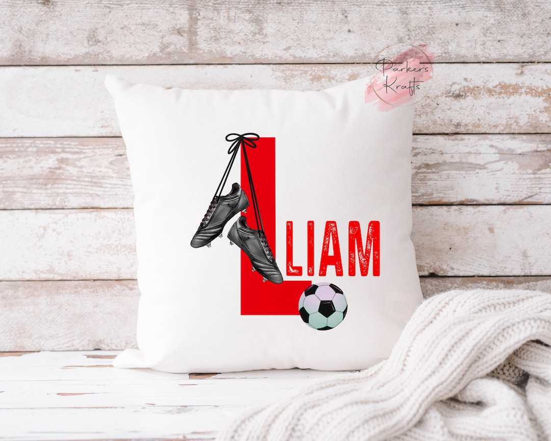 Football Cushions Personalised Football Initial Cushions - Etsy UK