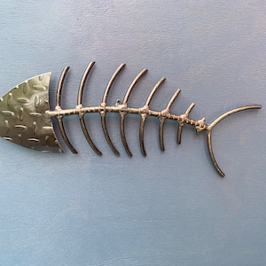 Fish Bones Metal Artwork Upcycled Steel - Etsy