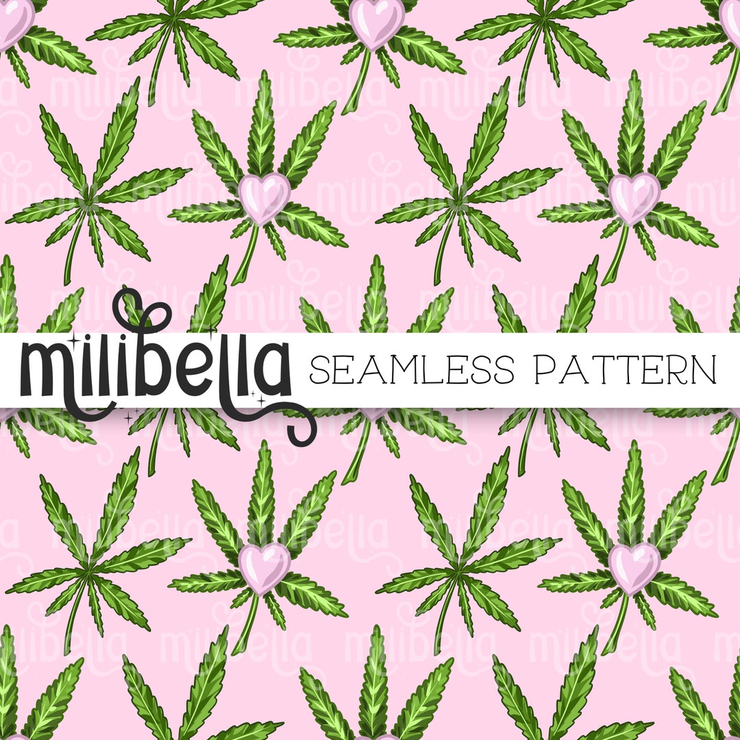 Marijuana Leaf Seamless Pattern, Weed, Pink, Ouid, Plant, 420, Seamless ...