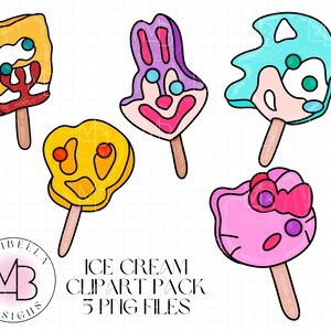 Ice Cream Man Clipart, Melted Ice Cream, Popsicle, Characters, Summer ...