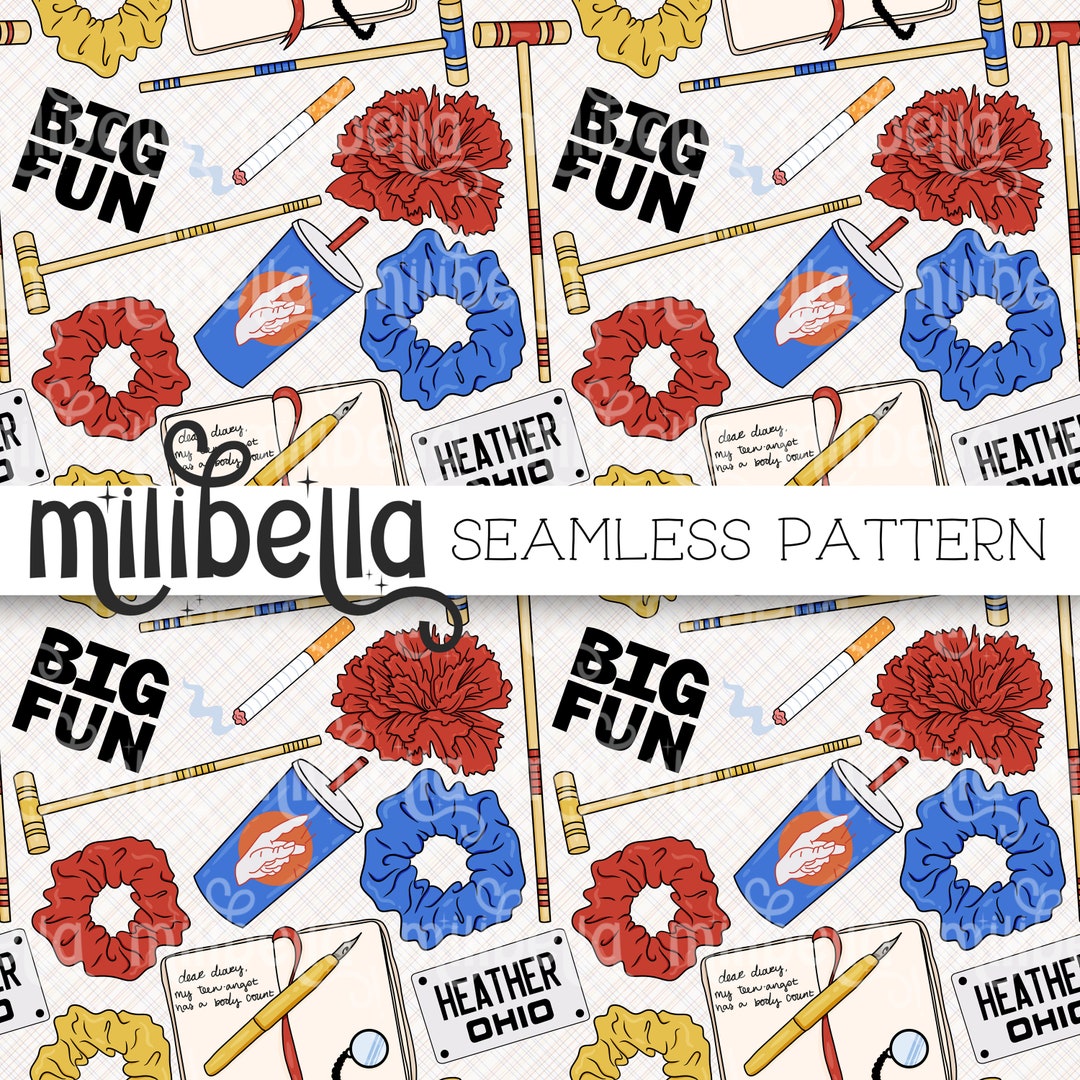 Heathers, Movie, Cult Classic, 80's, Seamless Pattern, Seamless File ...