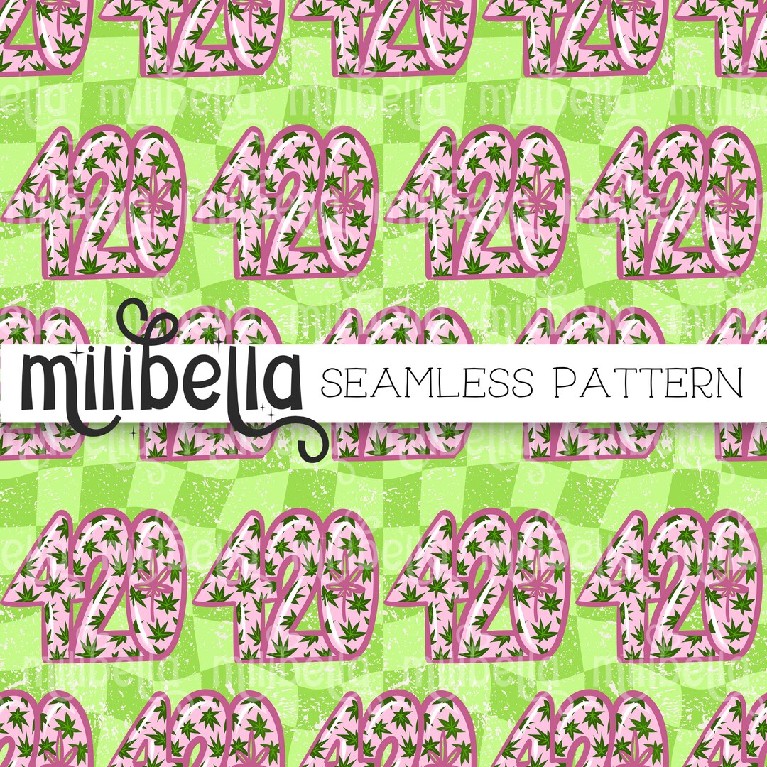 420, Wavy Checkered, Marijuana, Weed, Seamless Pattern, Seamless File ...