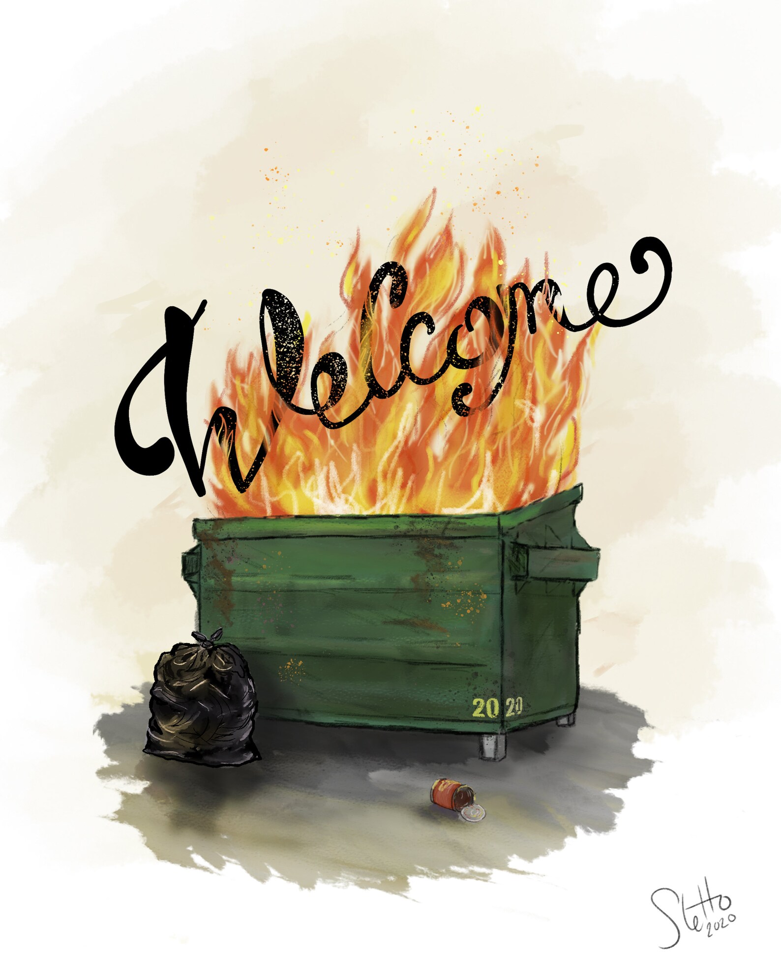 Welcome to the Dumpster Fire PRINTABLE - Etsy