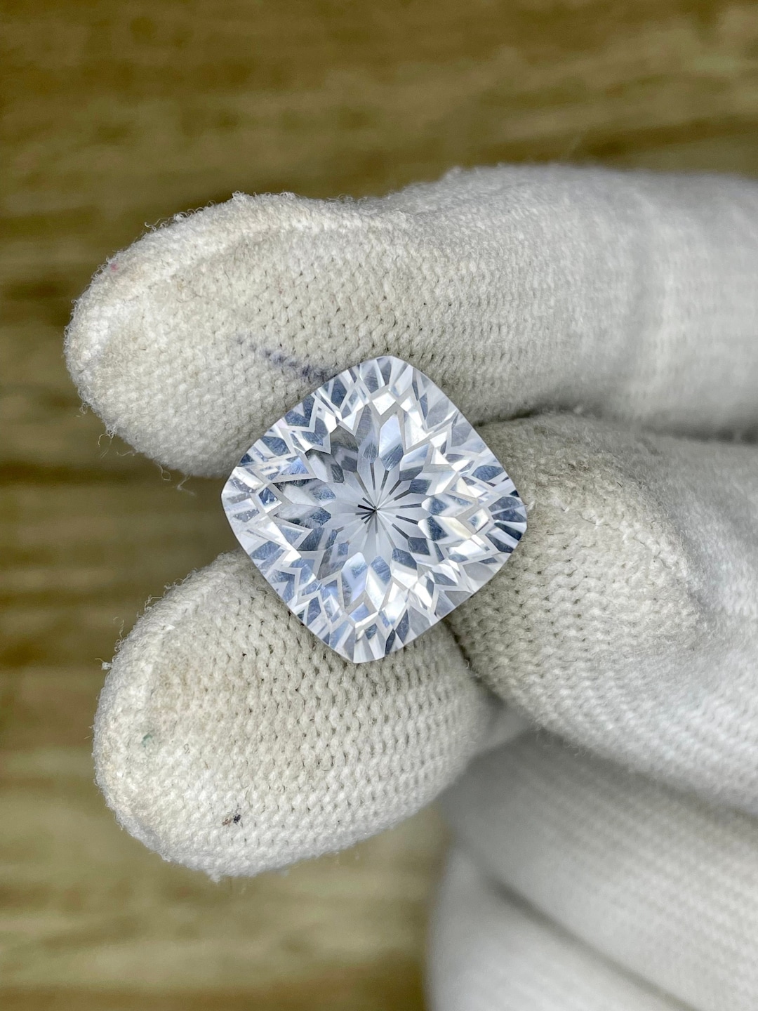 Natural Crystal Quartz Concave Cut Stone: 12.00 Carat Cushion Shape - Etsy
