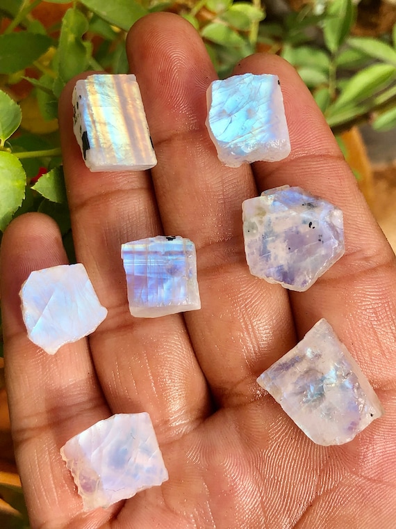 Amazing Natural Rare Blue Raw Stone Multi Flash Rainbow - Etsy