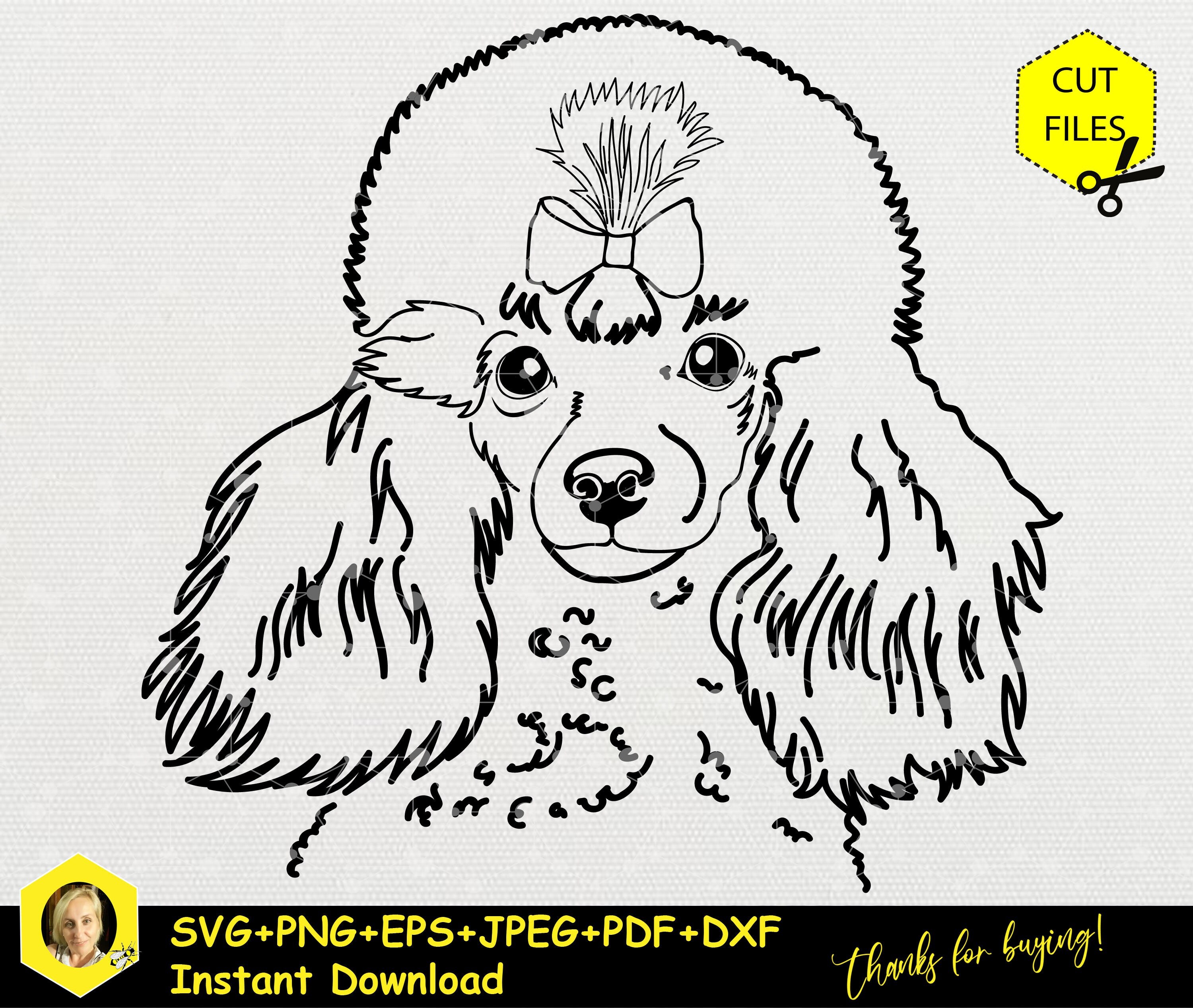 Poodle svg Poodle face dog svg cut svg files dog svg | Etsy