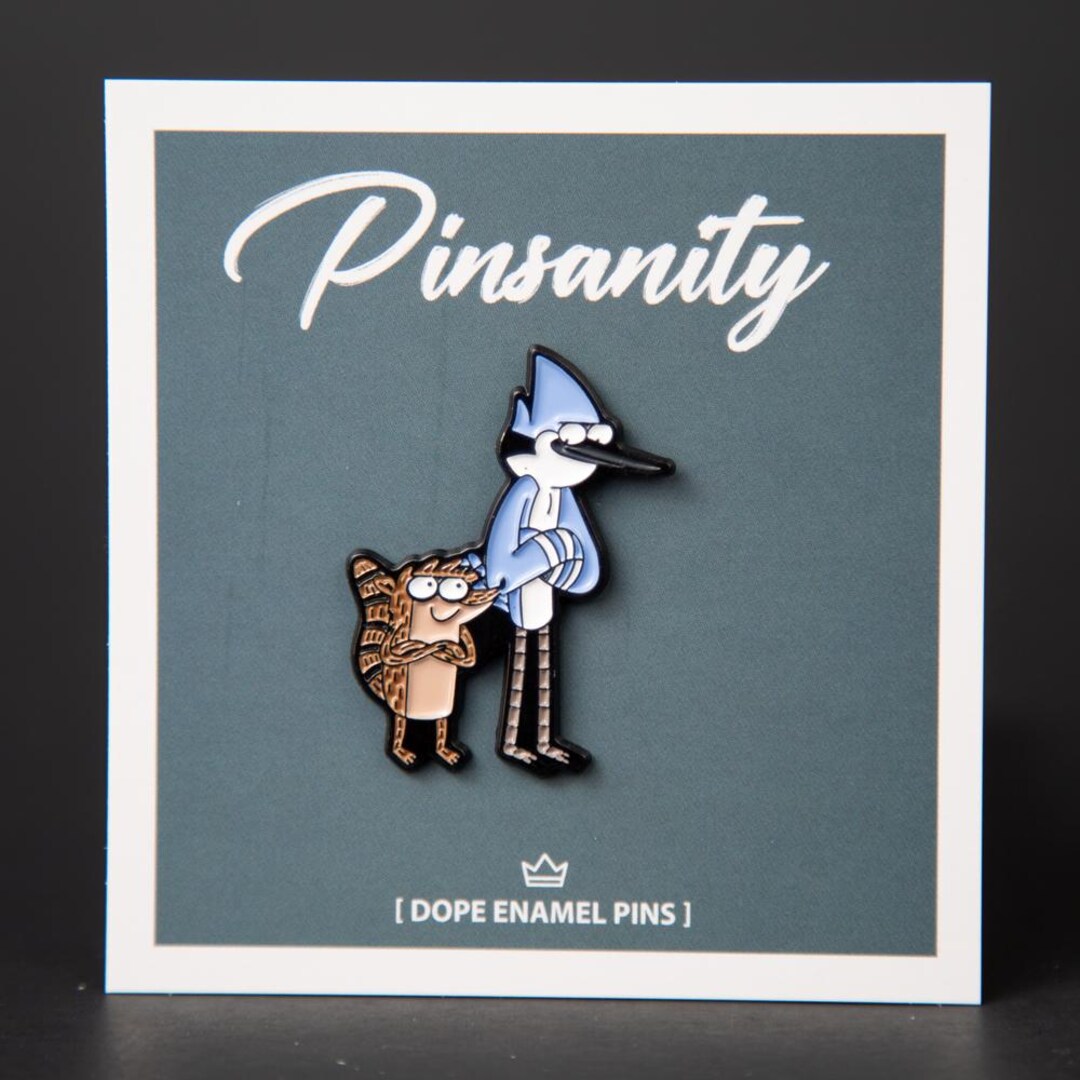 Mordecai and Rigby Enamel Pin Fast Shipping From Usa Brooch Regular Show - Etsy