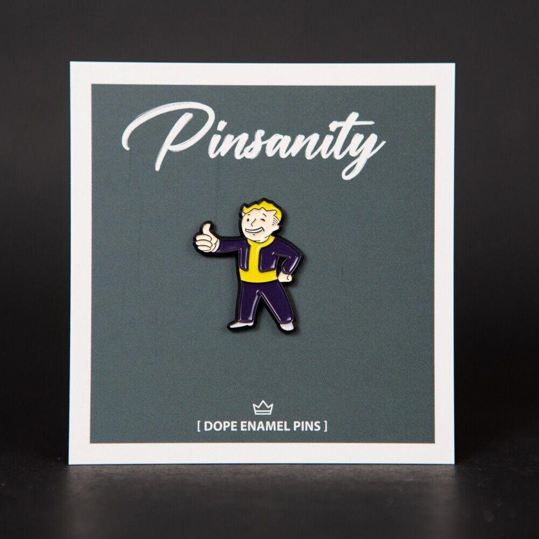 Vault Boy Thumbs up Pin Fast Shipping From USA Brooch Fallout New Vegas ...