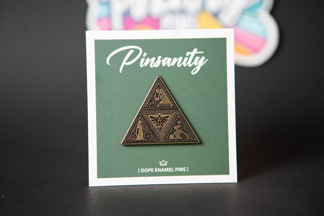 Bronze Colored Zelda Triforce Enamel Pin Fast Shipping From USA Brooch ...
