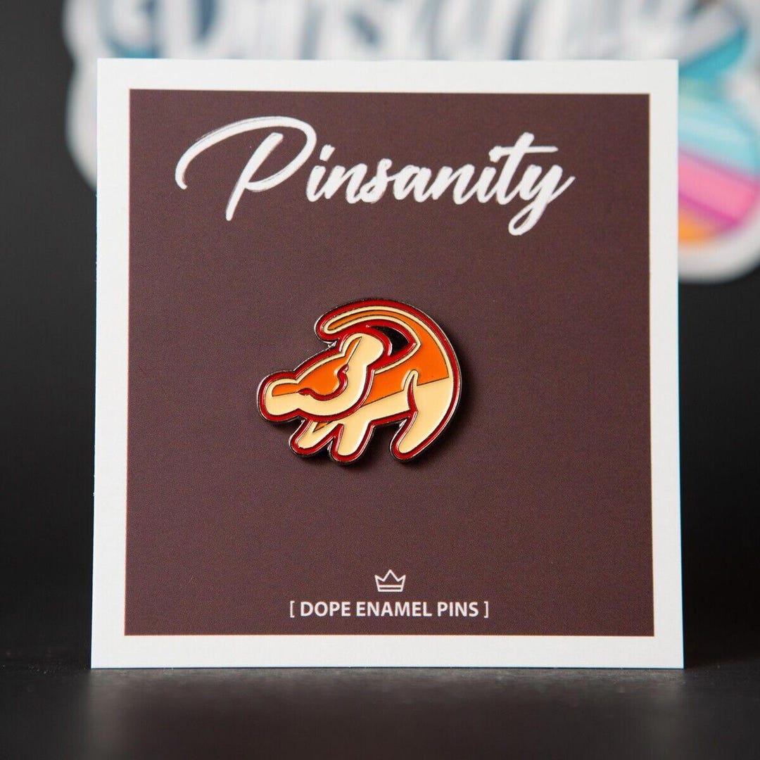 Simba Cave Drawing Enamel Pin Fast Shipping From USA Lion King Disney ...