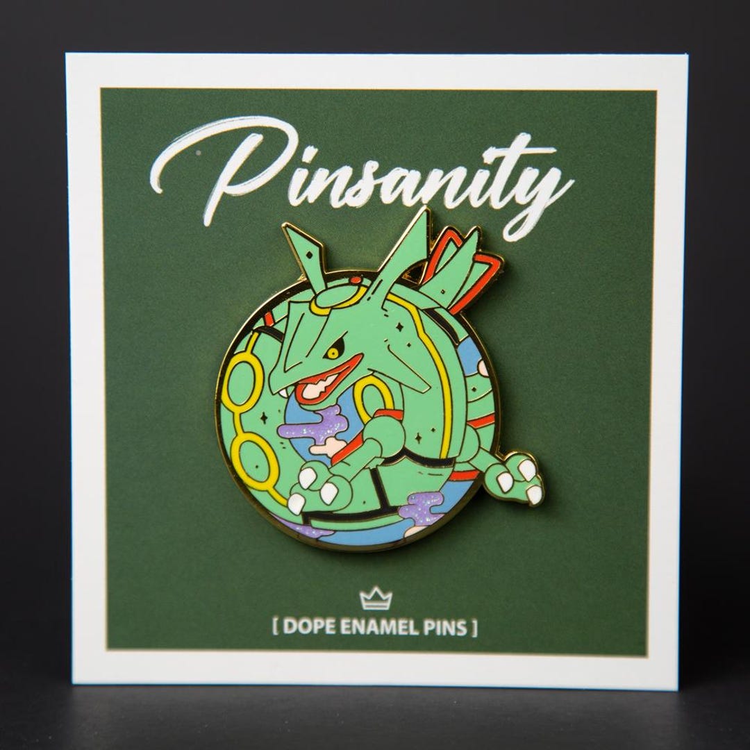 Rayquaza Premium Enamel Pin Fast Shipping From Usa Brooch Pokemon - Etsy