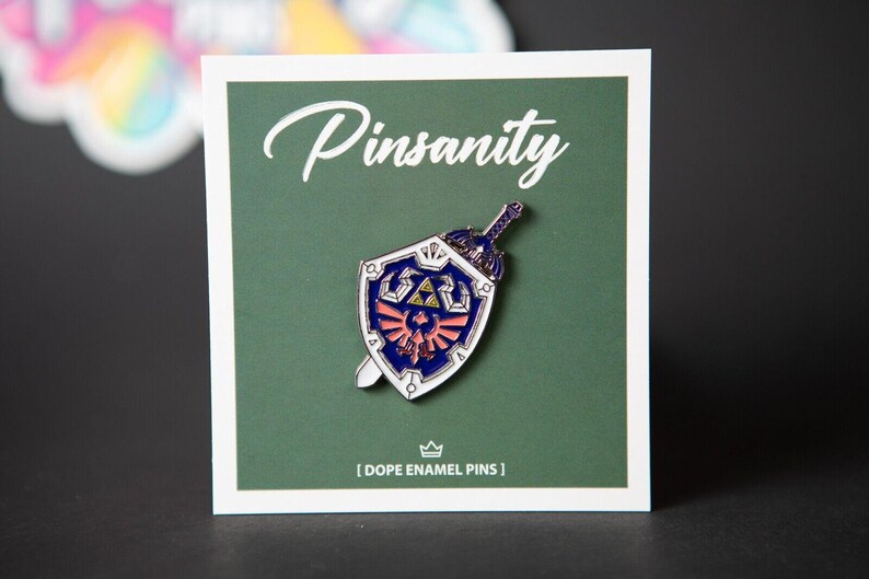 Link Shield and Sword Enamel Pin Fast Shipping From USA Brooch Zelda - Etsy