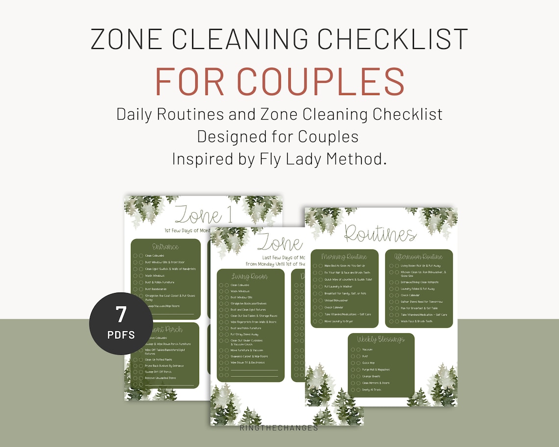 Printable Cleaning Checklist, Fly Lady Control Journal, Zone Journal ...